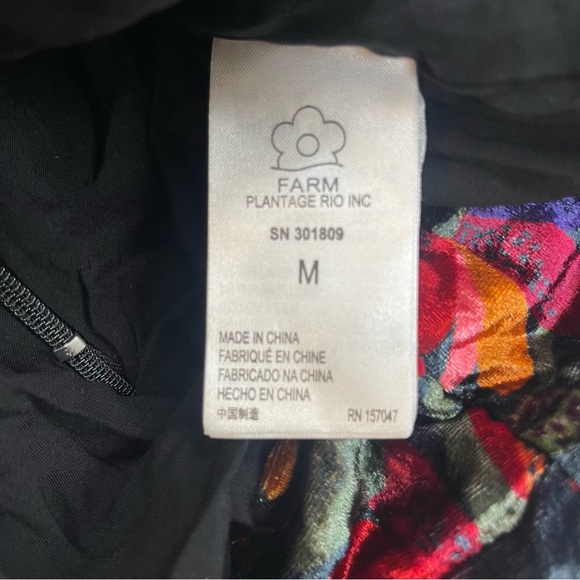 FARM Rio | Dresses | Nwt Farm Rio Black Banana Sky Velvet Mini Dress ...